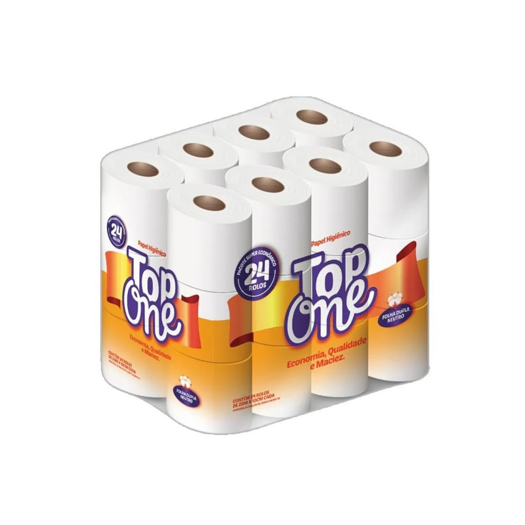 Papel Higiênico F.dupla Top One C/24rl 20mt (4x24) Comp | Papel ...